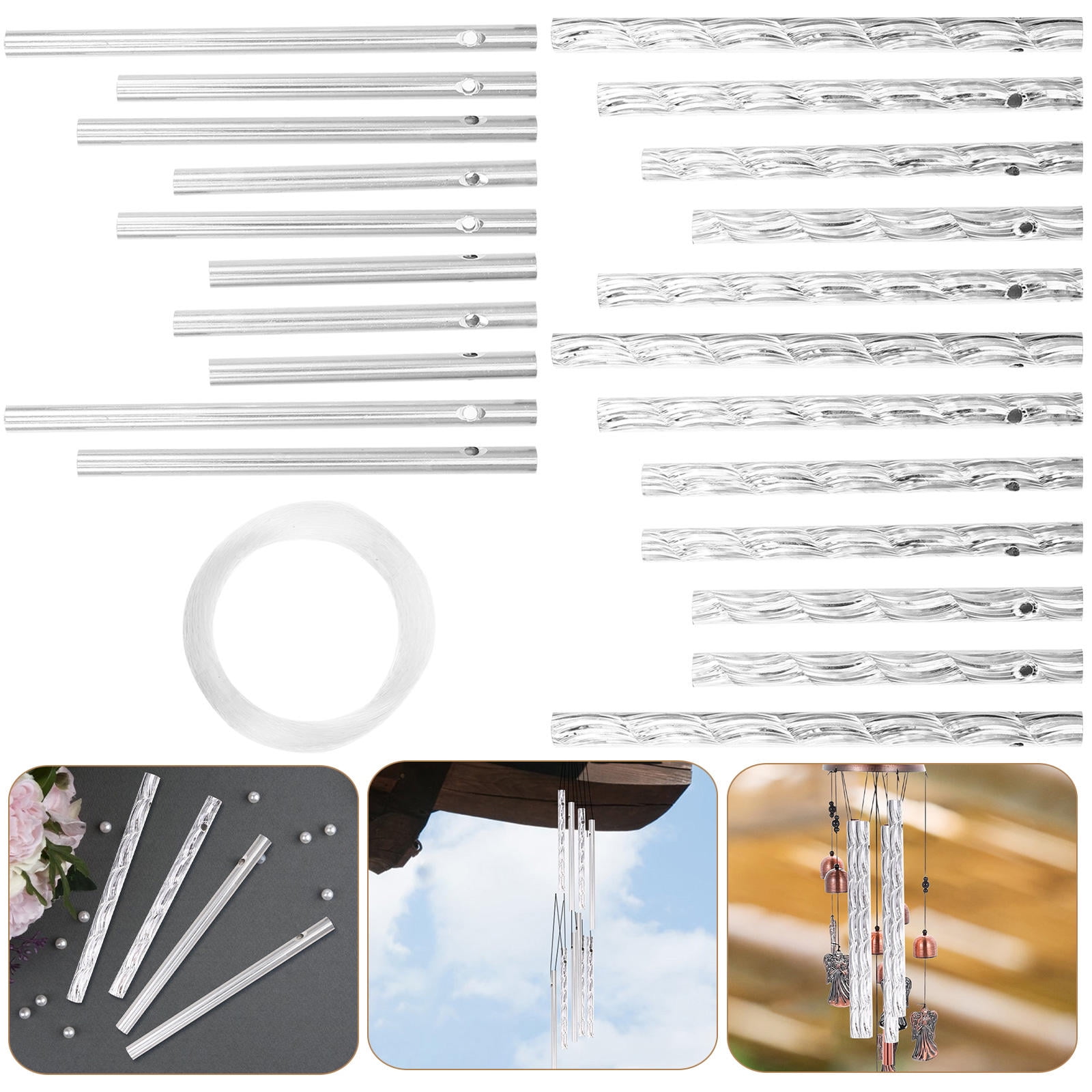 Kitandove 25 Tubes Without Pattern Metal Wind Chime Craft for Kits 11 ...