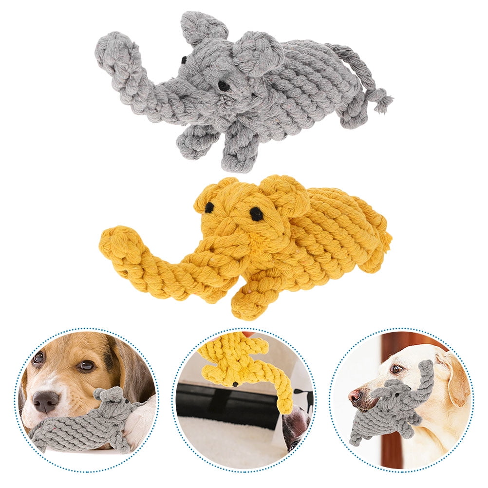 Kitandove 2Pcs Pet Molar Toy for Dogs Biting Toy Elephant Shape Dog ...