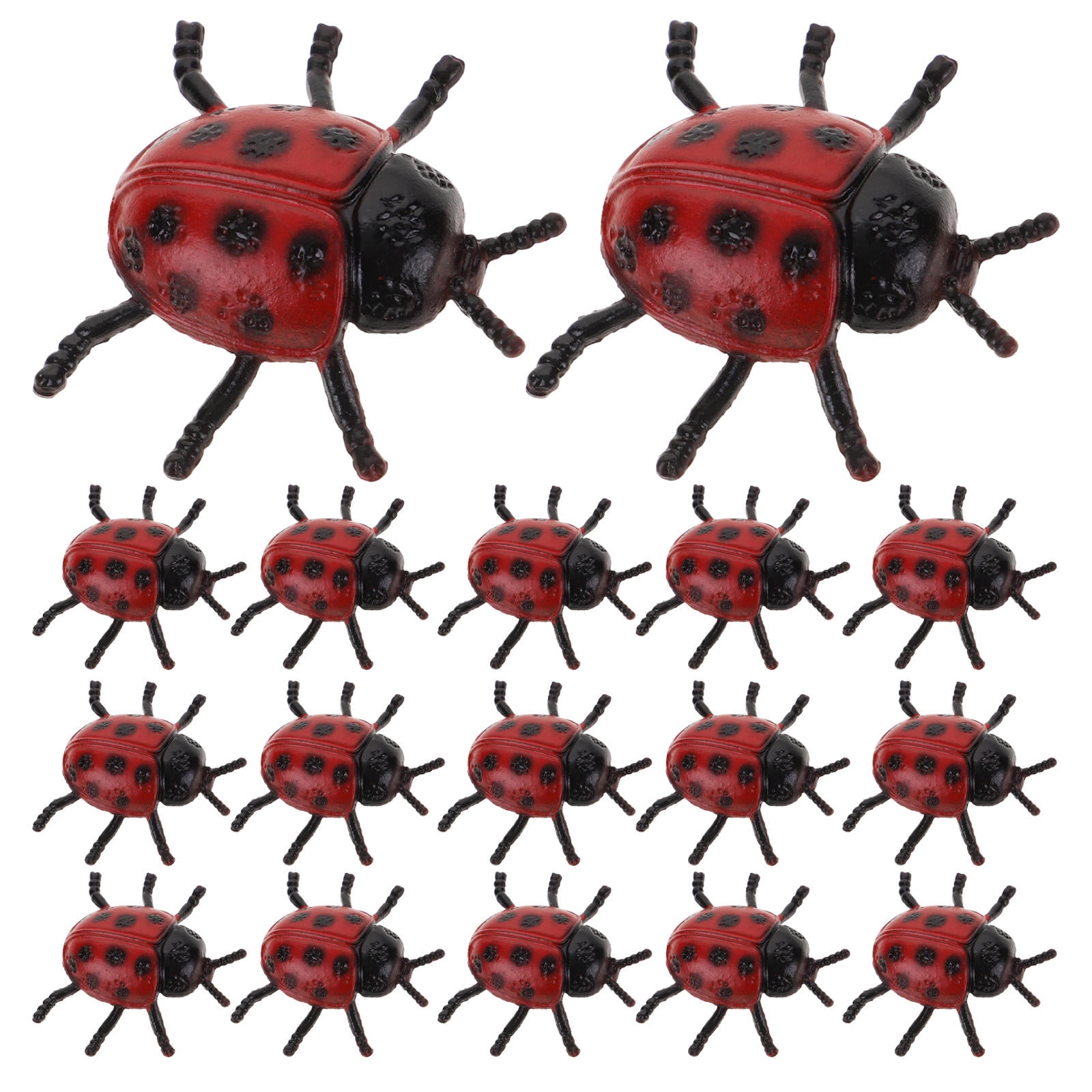 Kitandove 30Pcs Artificial Ladybug Models Realistic Plastic Ladybugs ...