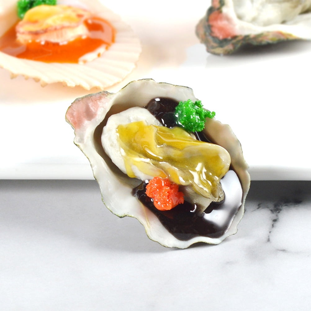 Kitandove 6Set Fake Oyster Shells For Seafood Model Photography Prop ...