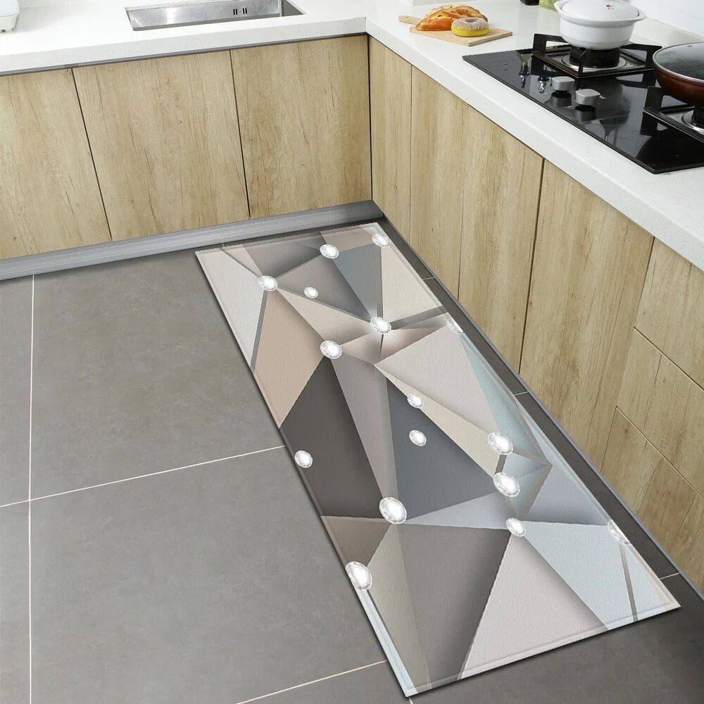 Kitch Floor Mat Home Entrance Doormat 3D Geometry Living Room Bedroom ...