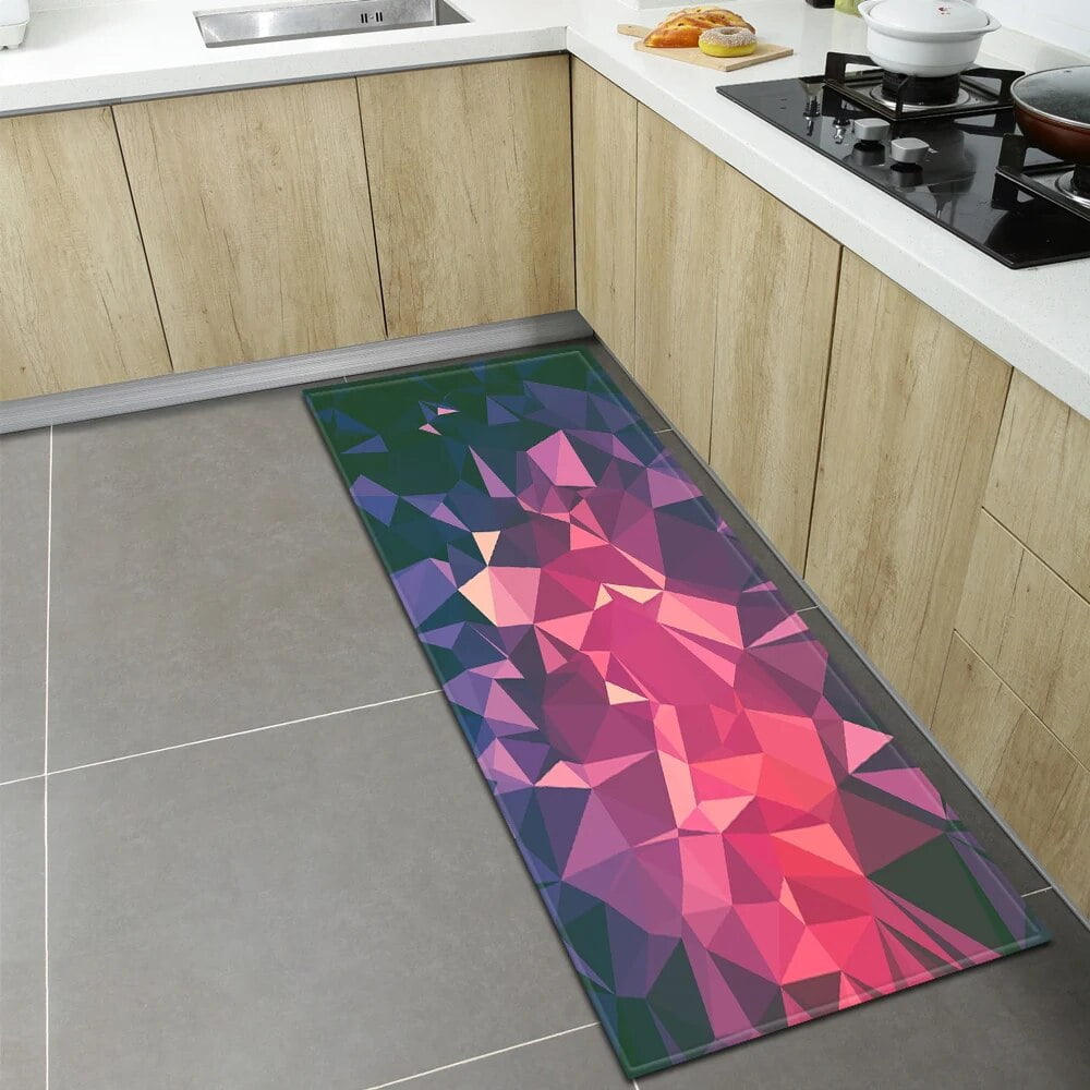 Kitch Floor Mat Home Entrance Doormat 3D Geometry Living Room Bedroom ...