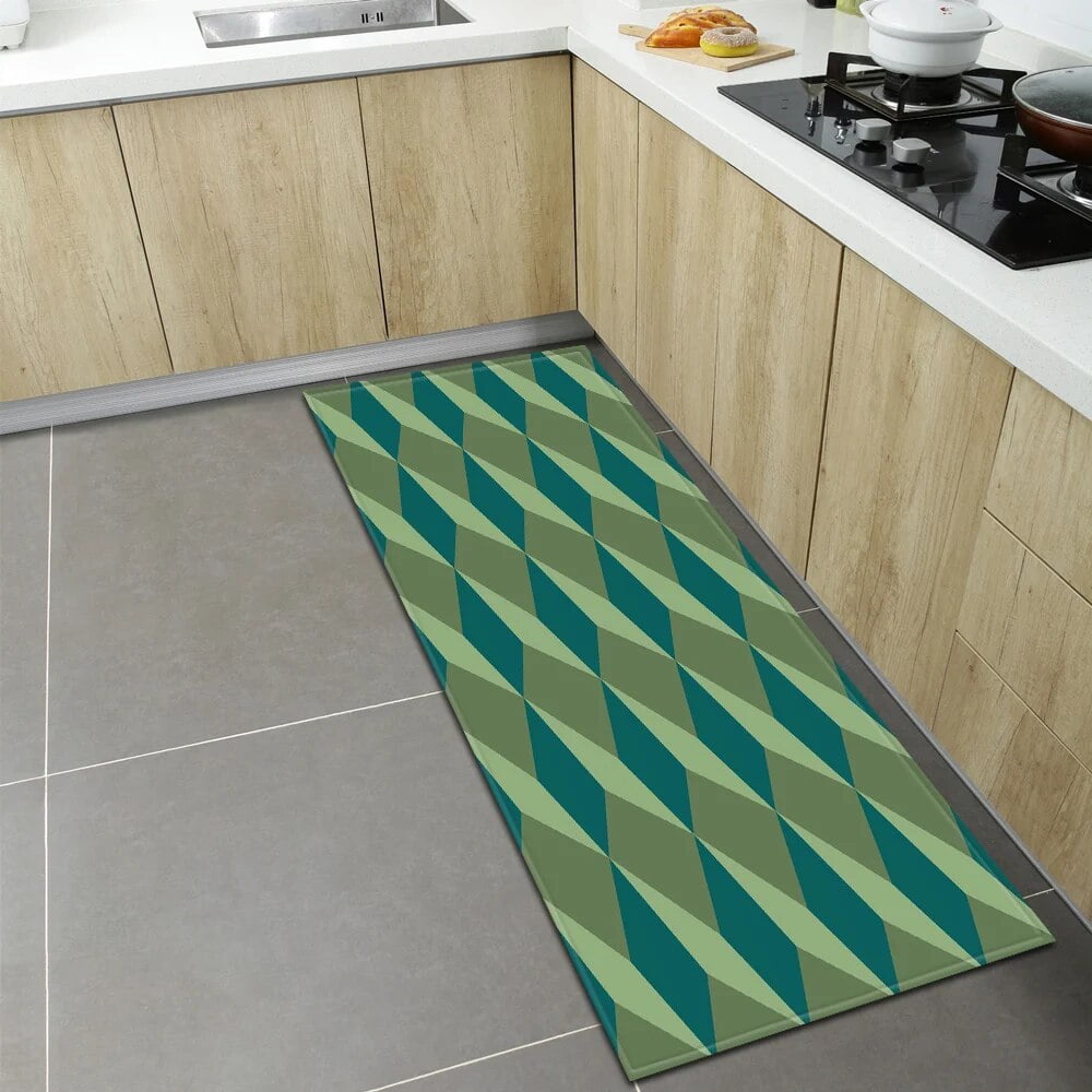 Kitch Floor Mat Home Entrance Doormat 3D Geometry Living Room Bedroom ...