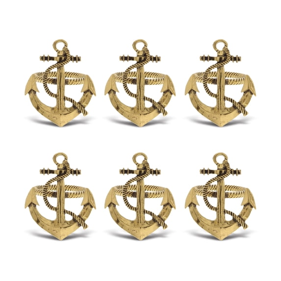 KitchaBon Gold Napkin Rings Set of 6 - Elegant Metal Gold Napkin Holder ...