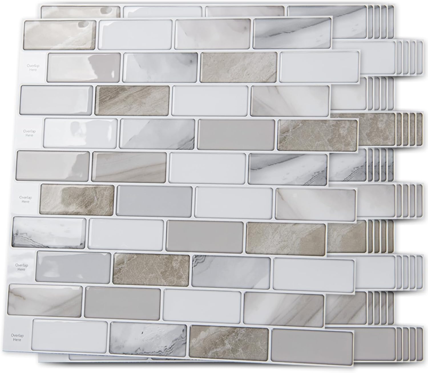 Kitchen 10 Pieces of Peeled and Pasted Splash Proof Tiles - Kitchen ...