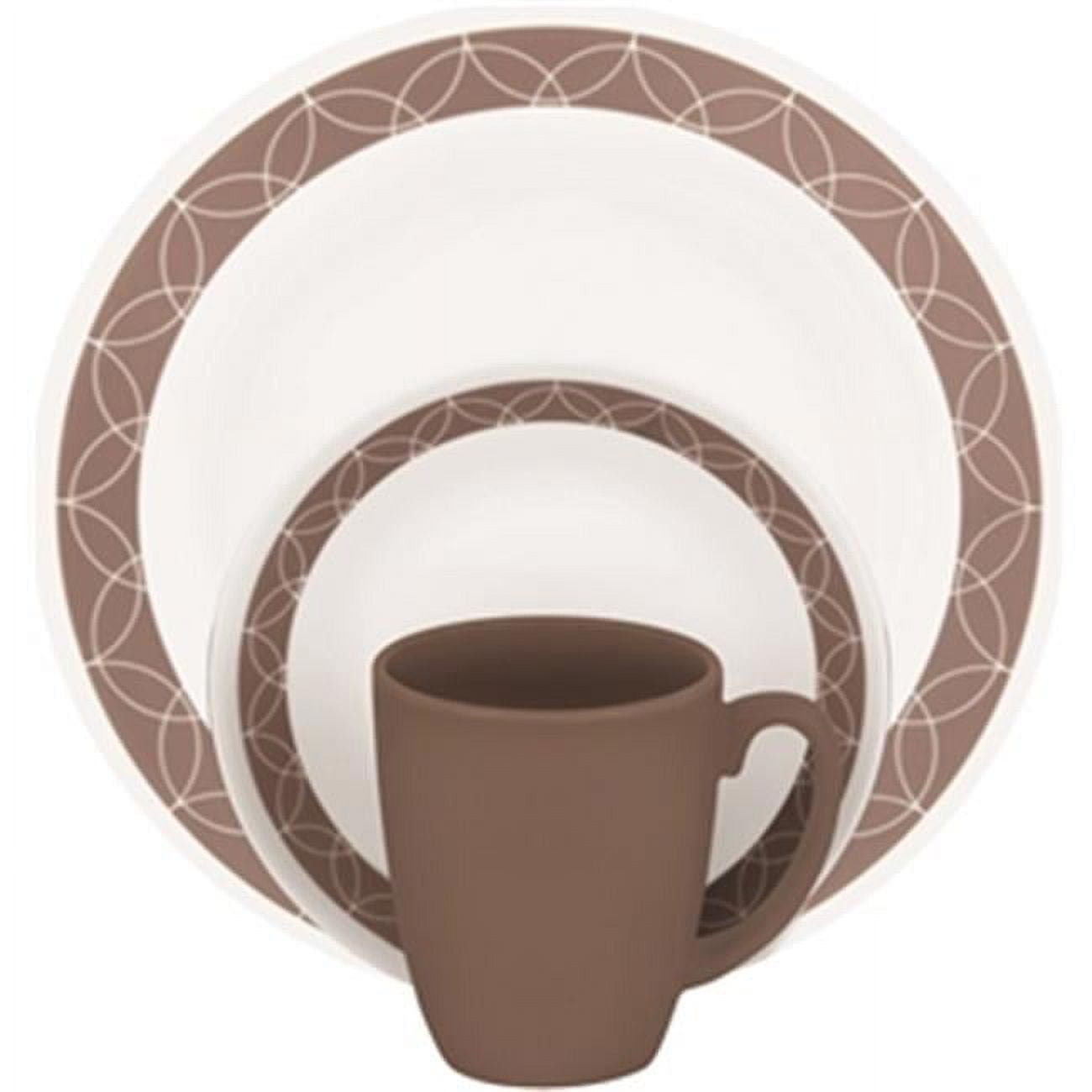 Kitchen 1119392 16-Piece Dinnerware Set, Sand Sketch Pack Of 2 ...