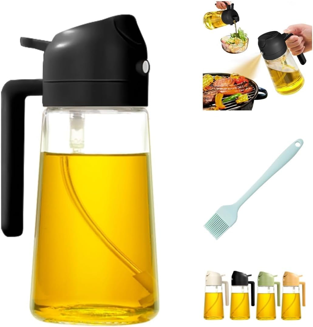 Kitchen 2 in 1 Large capacity oil sprayers and dispensers, comfortable ...