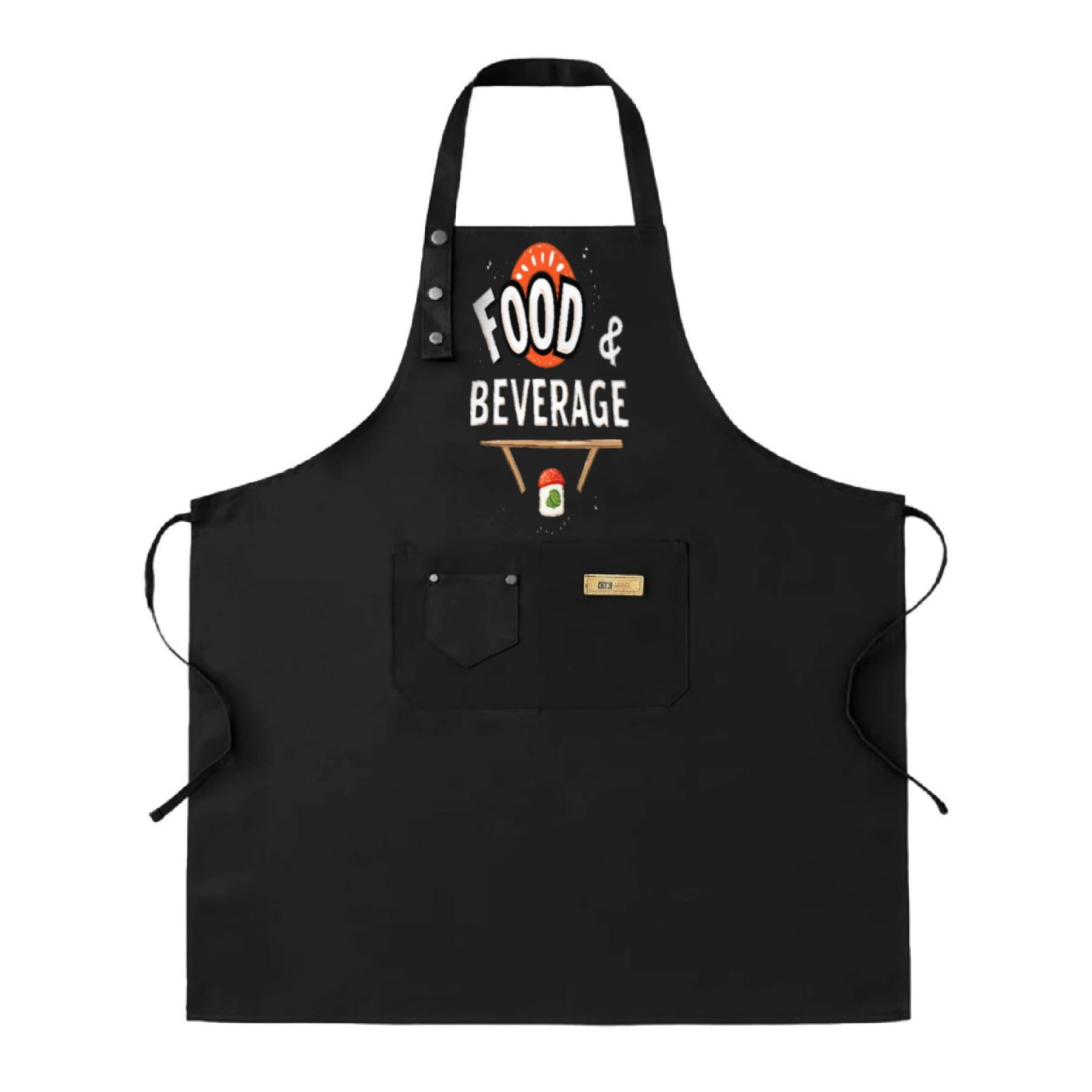 Kitchen 2 Pack Bib Apron - Adjustable Black Apron with Front Pocket ...