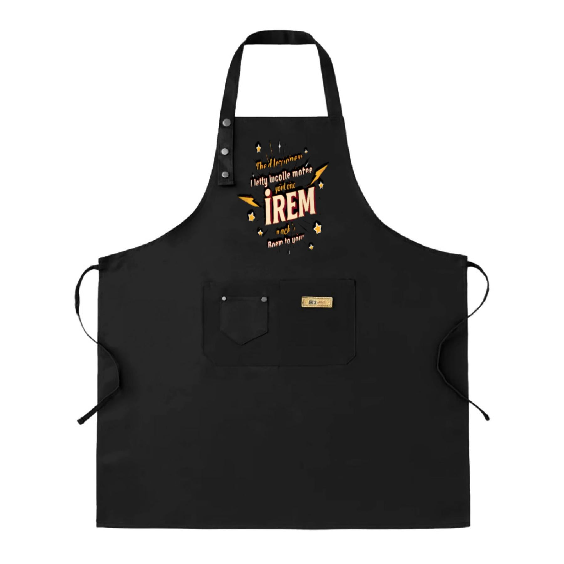 Kitchen 2 Pack Bib Apron - Adjustable Black Apron with Front Pocket ...