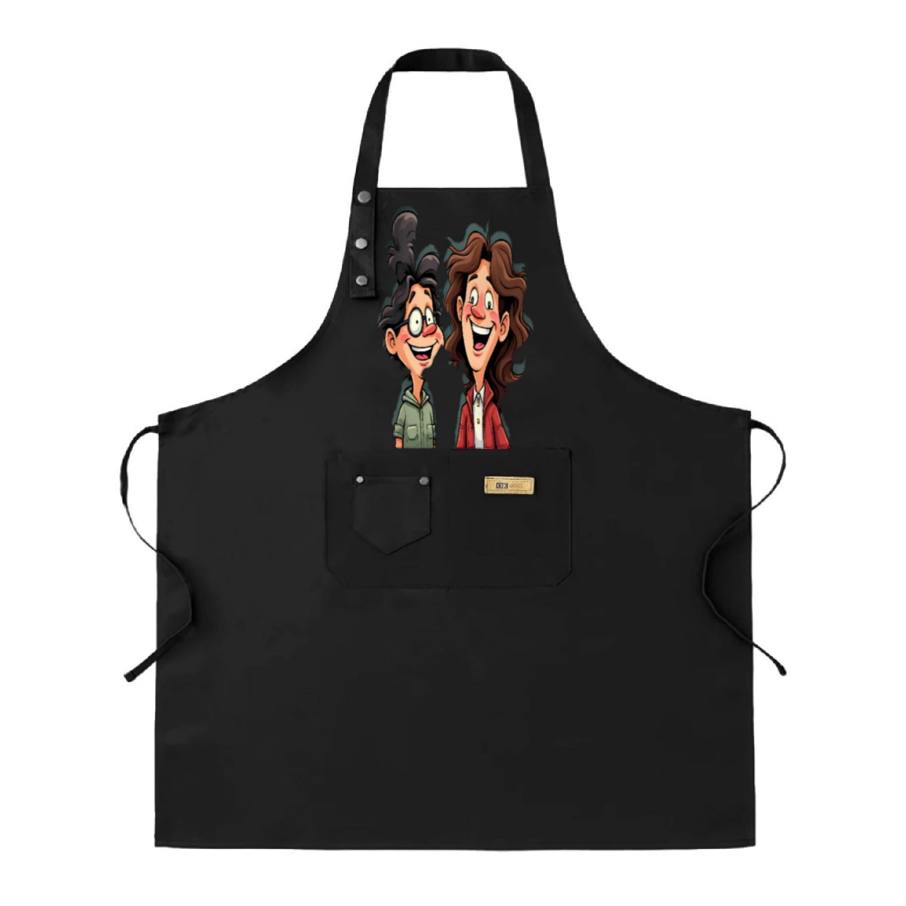 Kitchen 2 Pack Bib Apron - Adjustable with 2 Pockets Features Fun ...