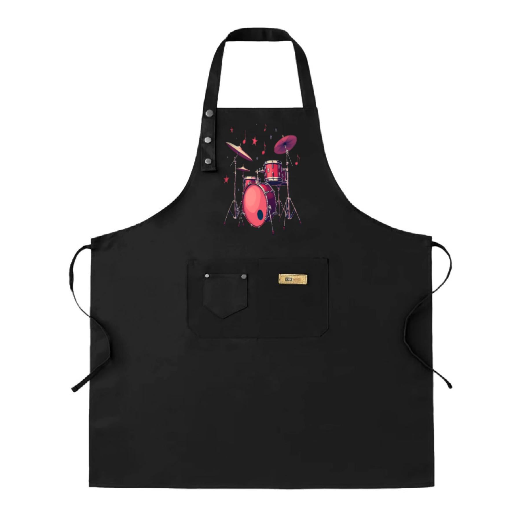 Kitchen 2 Pack Bib Apron - Adjustable with 2 Pockets Stylish Black ...