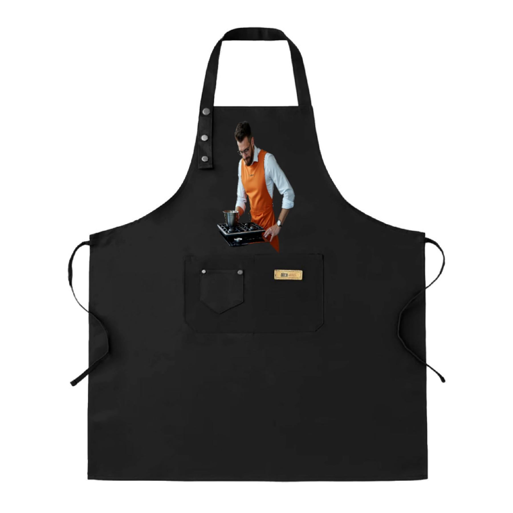 Kitchen 2 Pack Bib Apron Set - Adjustable with 2 Pockets Featuring a ...
