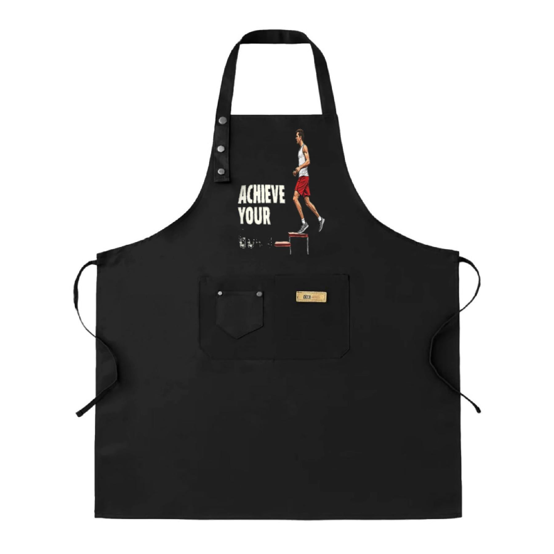Kitchen 2 Pack Bib Apron Set - Adjustable with 2 Pockets Featuring Fun ...