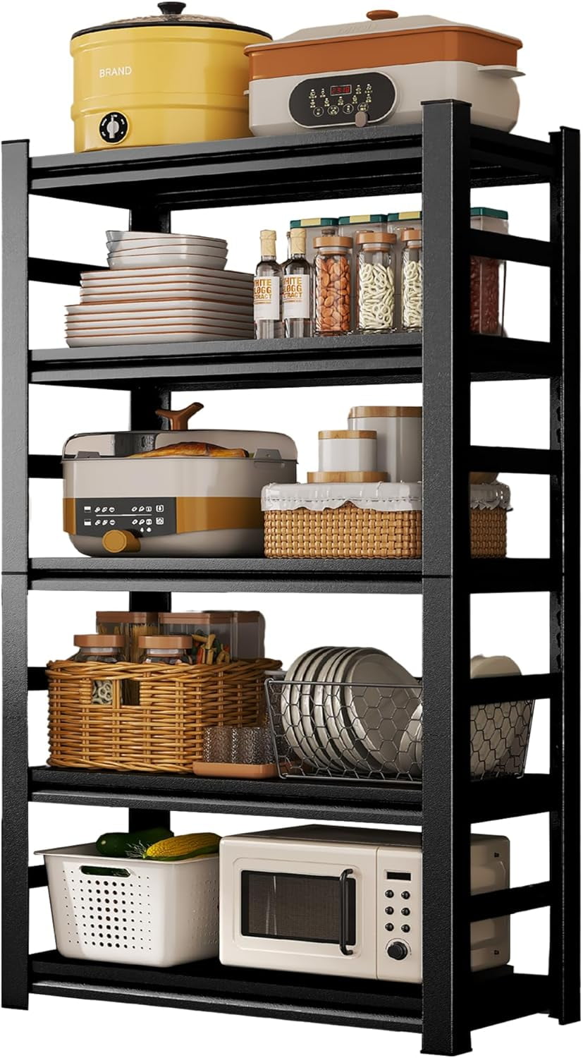 Kitchen 5-Tier Storage Shelves，Adjustable Pantry Shelves，KitchenStorage ...