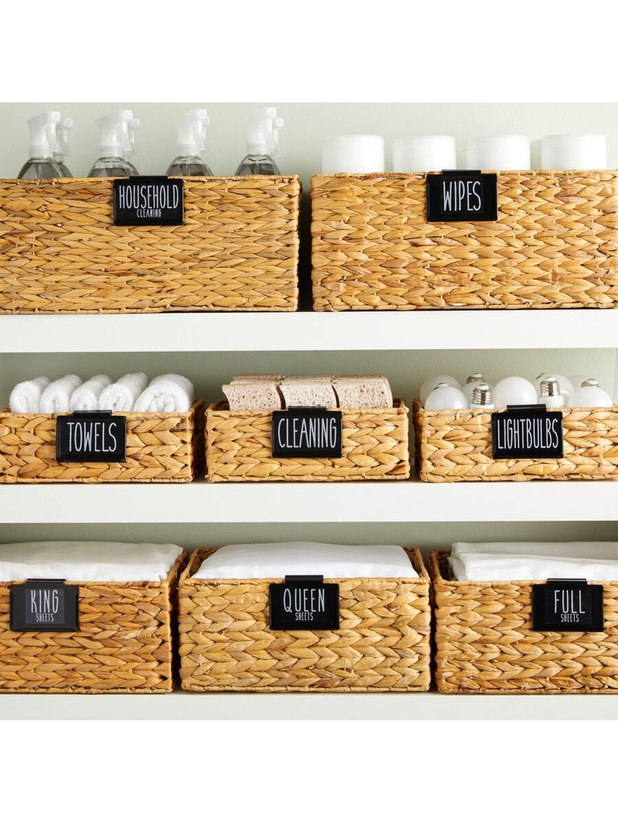 Kitchen 8 Pack Metal Basket Labels Clip On Holders With 70 Household ...