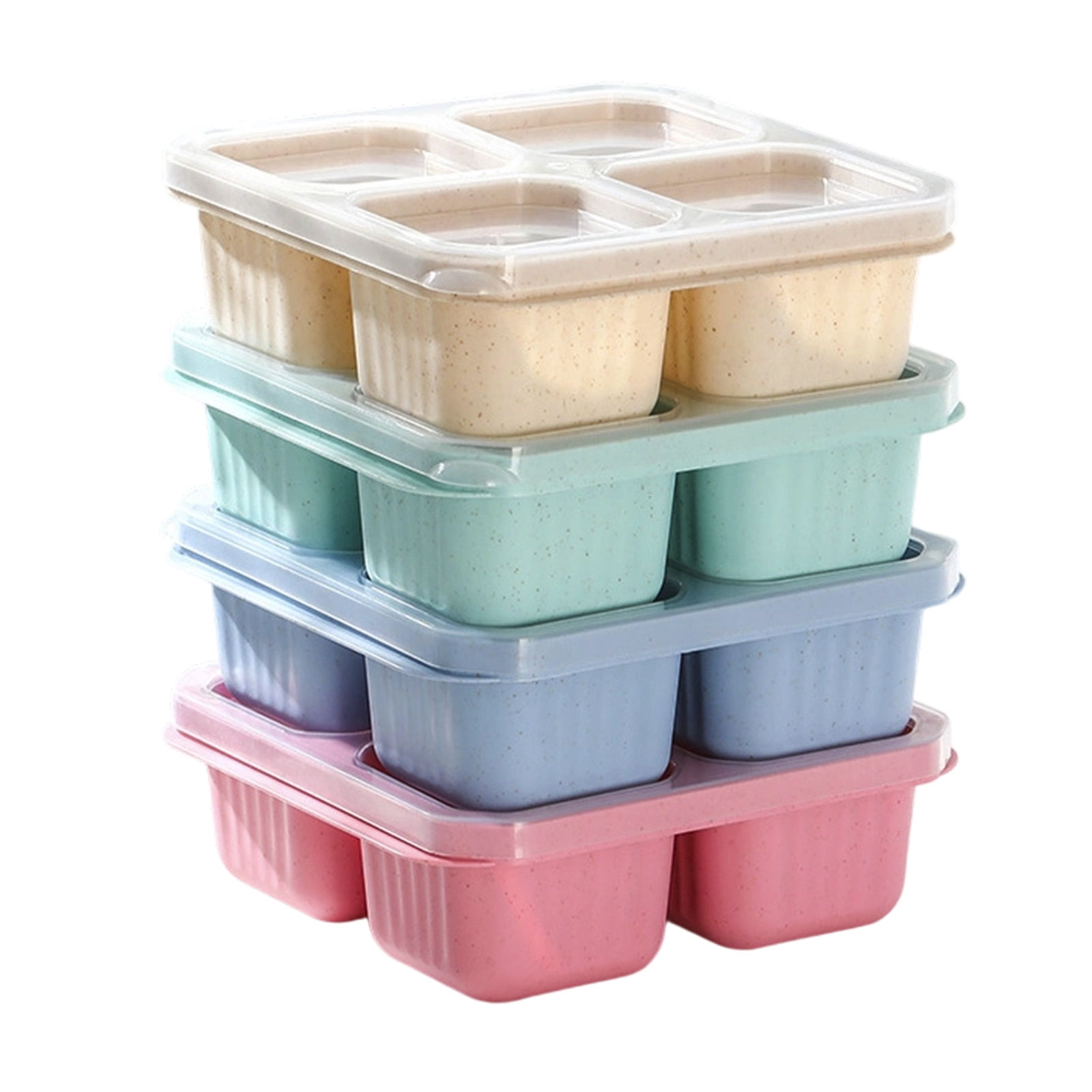 Kitchen Accessories, 4 Pack Bento Snack Box Containers Set 4 ...