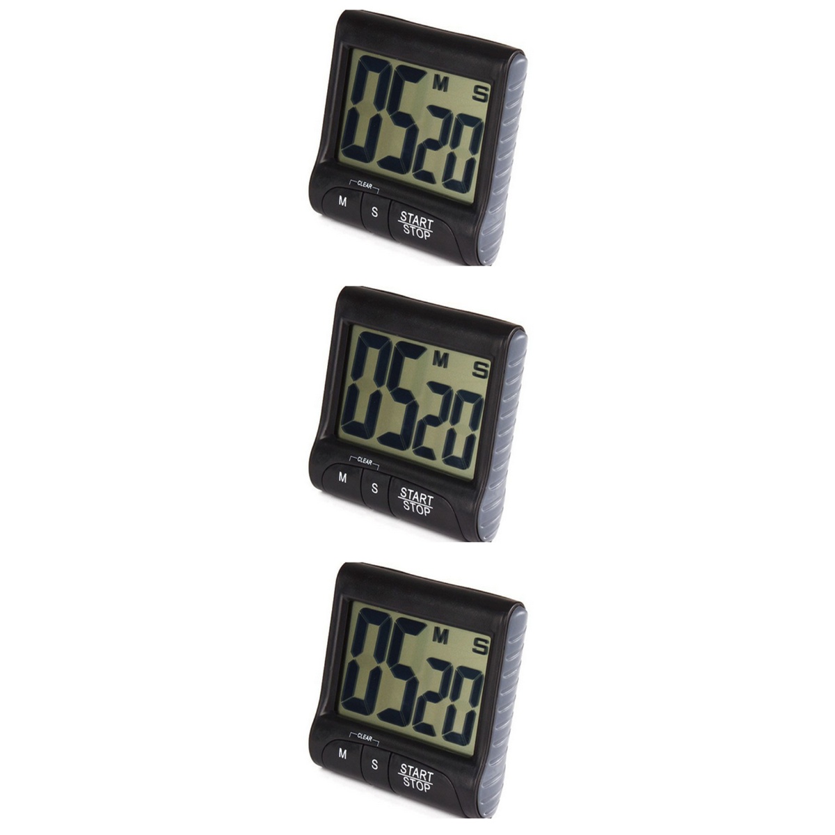Kitchen Alarm Clock Digital Timer for Set of 3 Magnetic Attraction ...