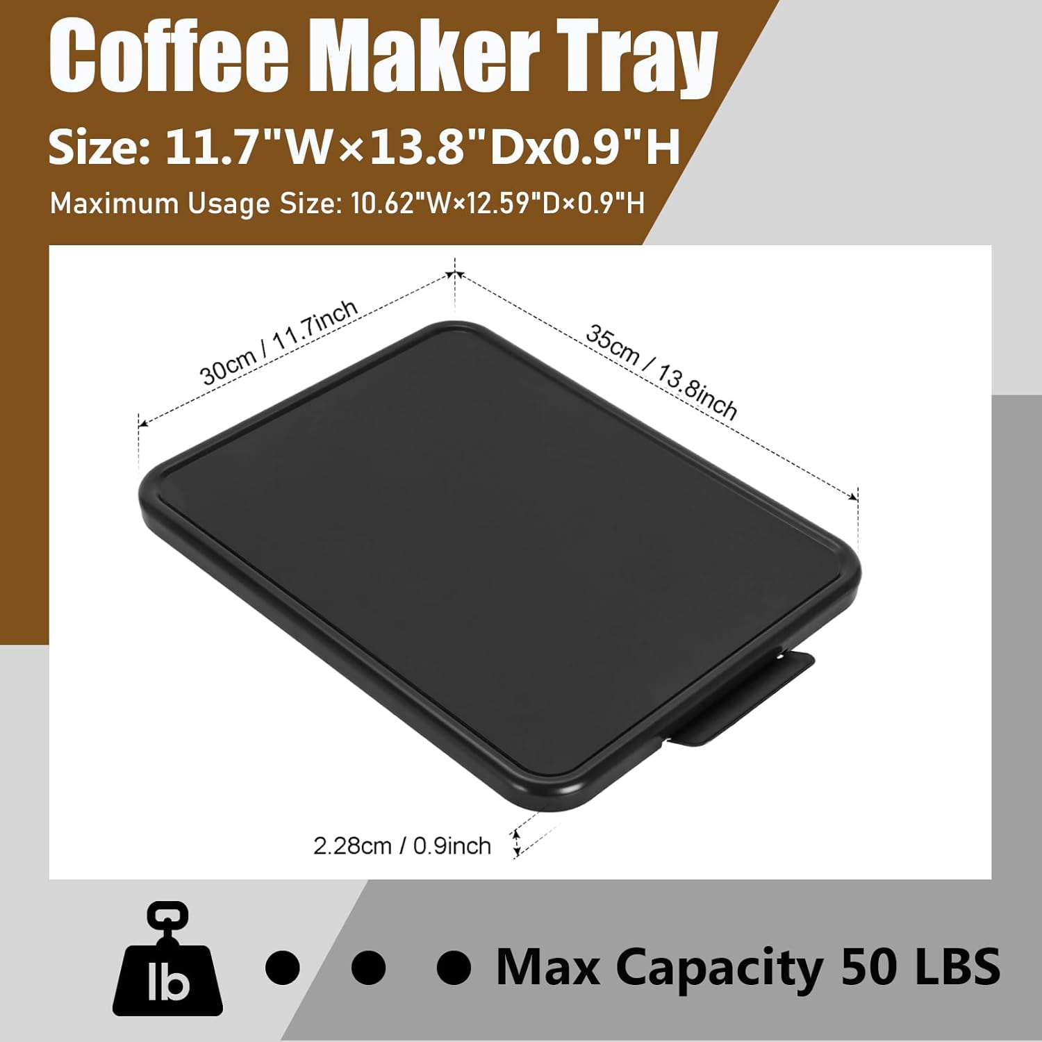 Kitchen Appliance Sliding Tray Coffee Maker with Rolling Wheels - Deep ...