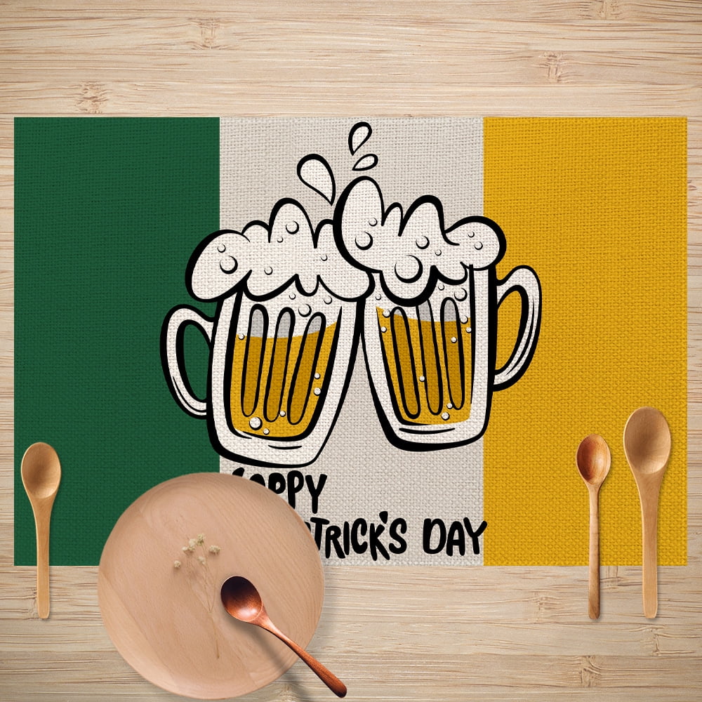 Kitchen Appliances 2024 Irish Day Dining Mat Linen Cloth Durable Non ...