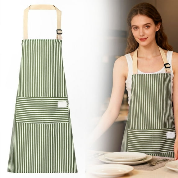 Kitchen Apron,Strip Aprons For Women With Two Pockets Aprons For ...