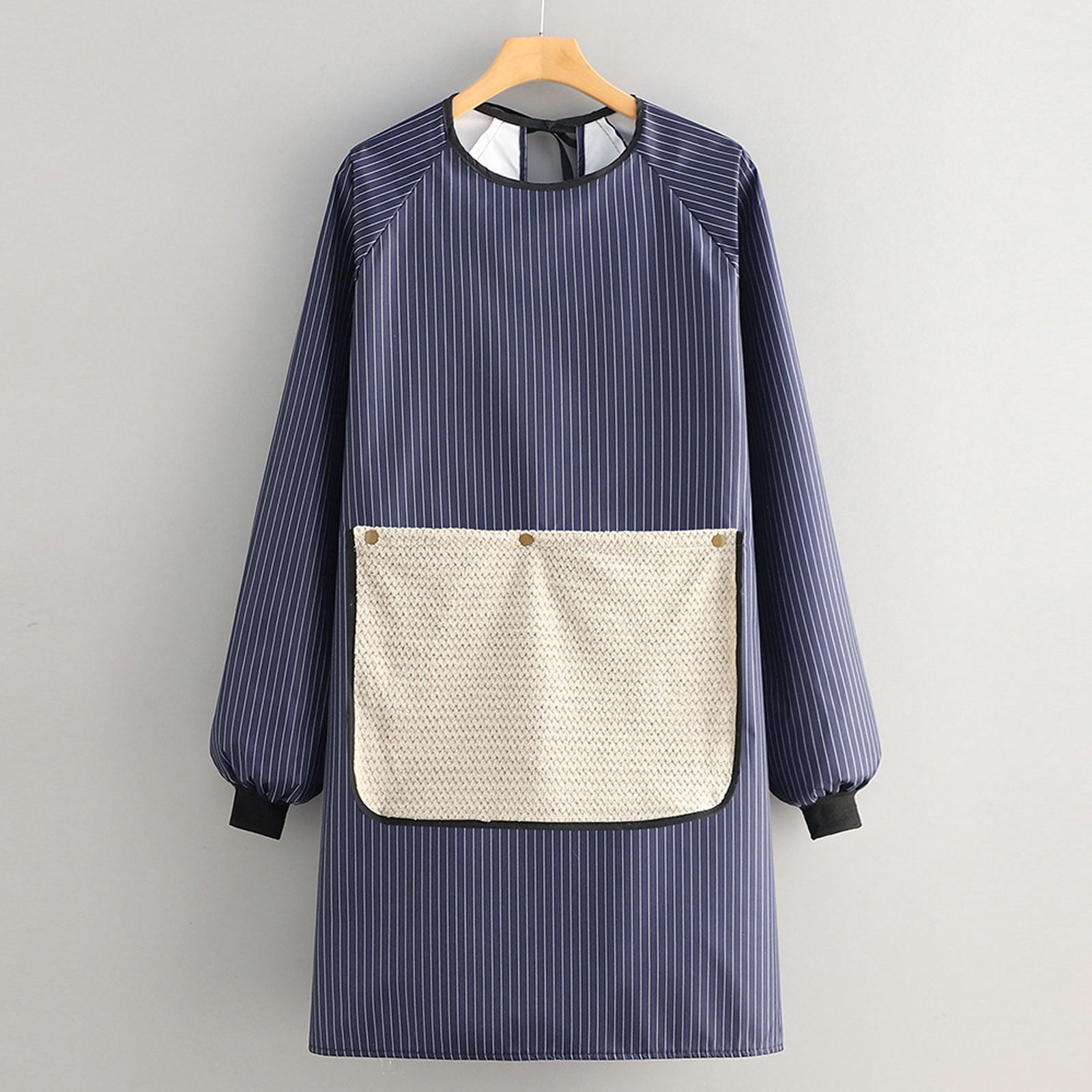 Kitchen Apron with Attached Towel, Waterproof No-Tie Bib Apron with ...