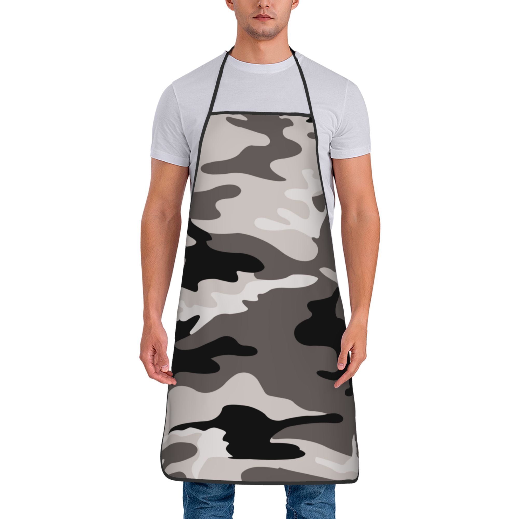 Kitchen Aprons Camouflage Apron For Cooking Painting Bbq Grilling ...