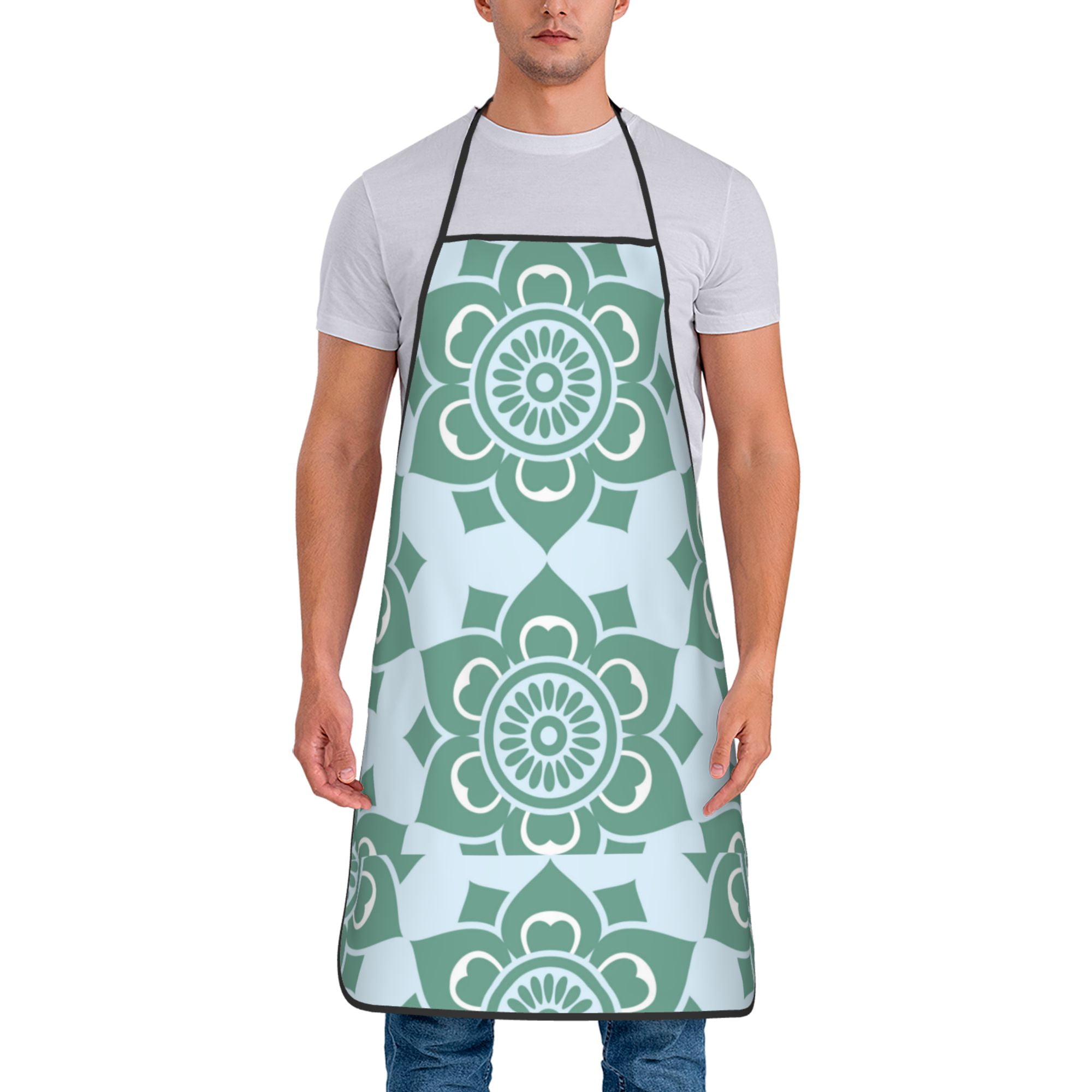 Kitchen Aprons Flower Background Apron For Cooking Painting Bbq ...