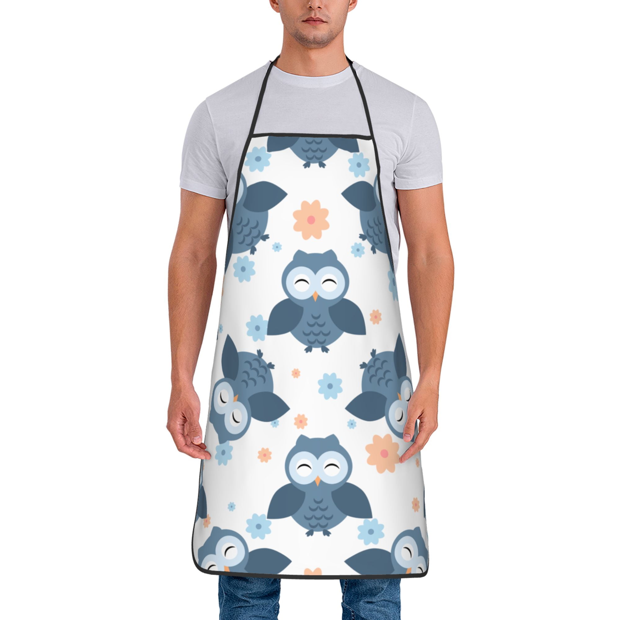 Kitchen Aprons Owls Apron For Cooking Painting Bbq Grilling Baking ...