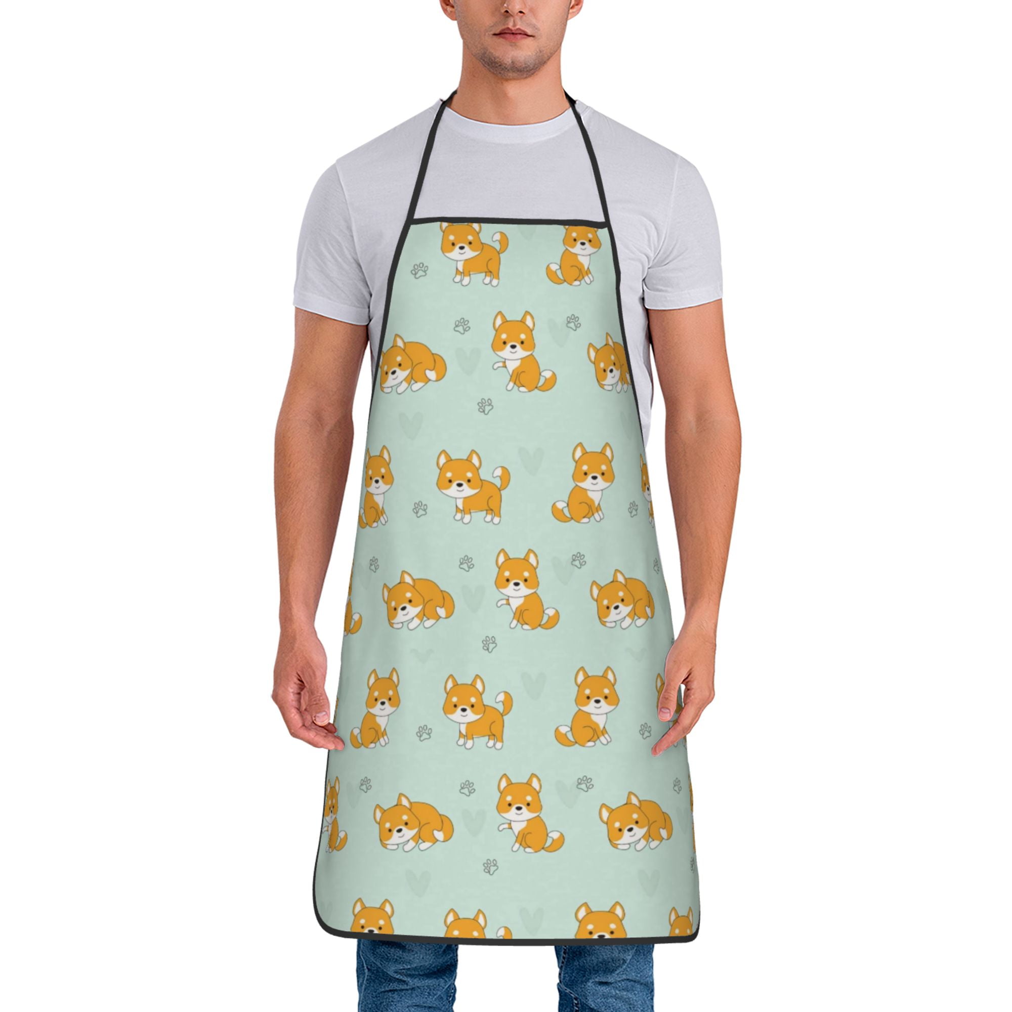 Kitchen Aprons Shiba Inu Akita S Chige Apron For Cooking Painting Bbq ...