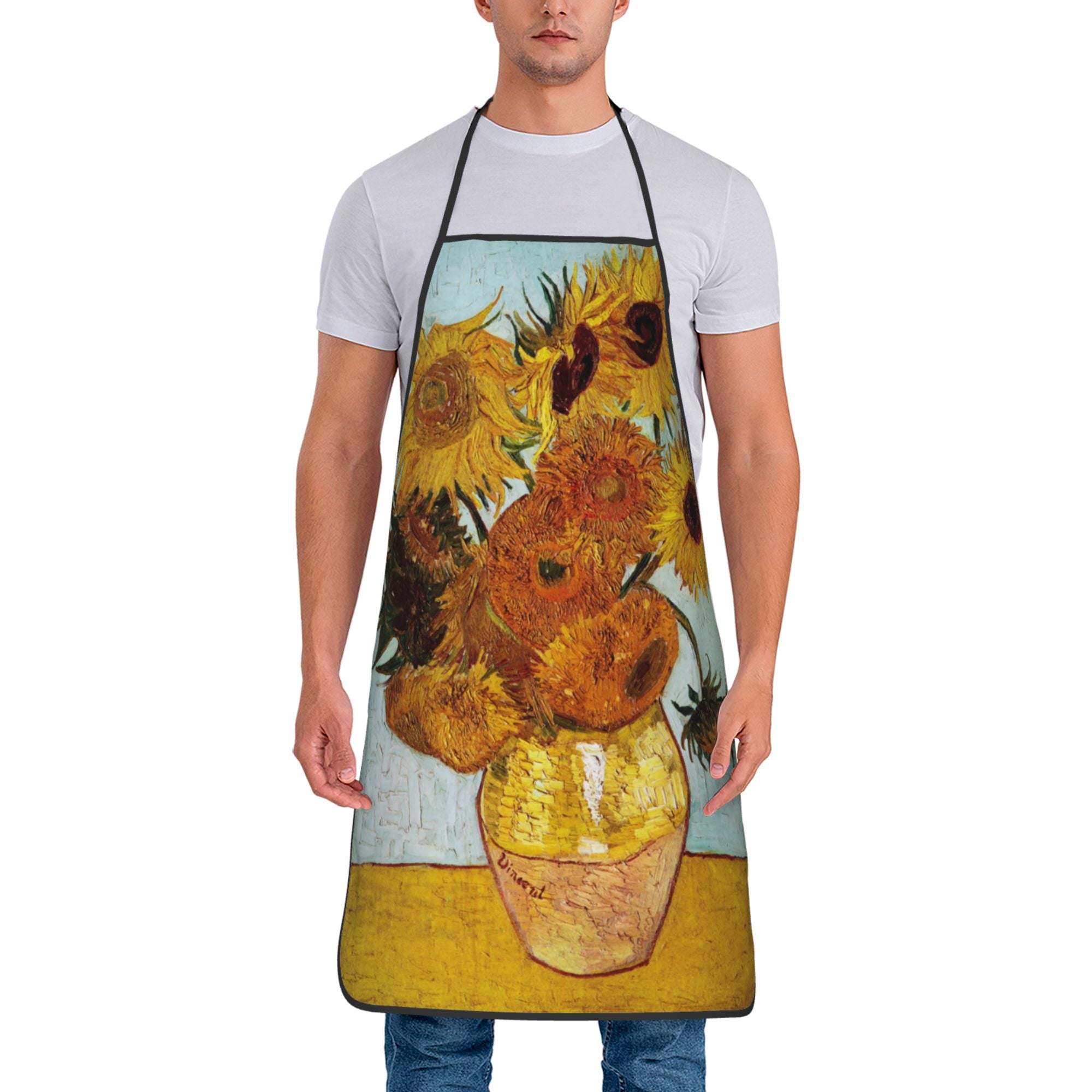 Kitchen Aprons Vangogh'S-Sunflowers Apron For Cooking Painting Bbq ...