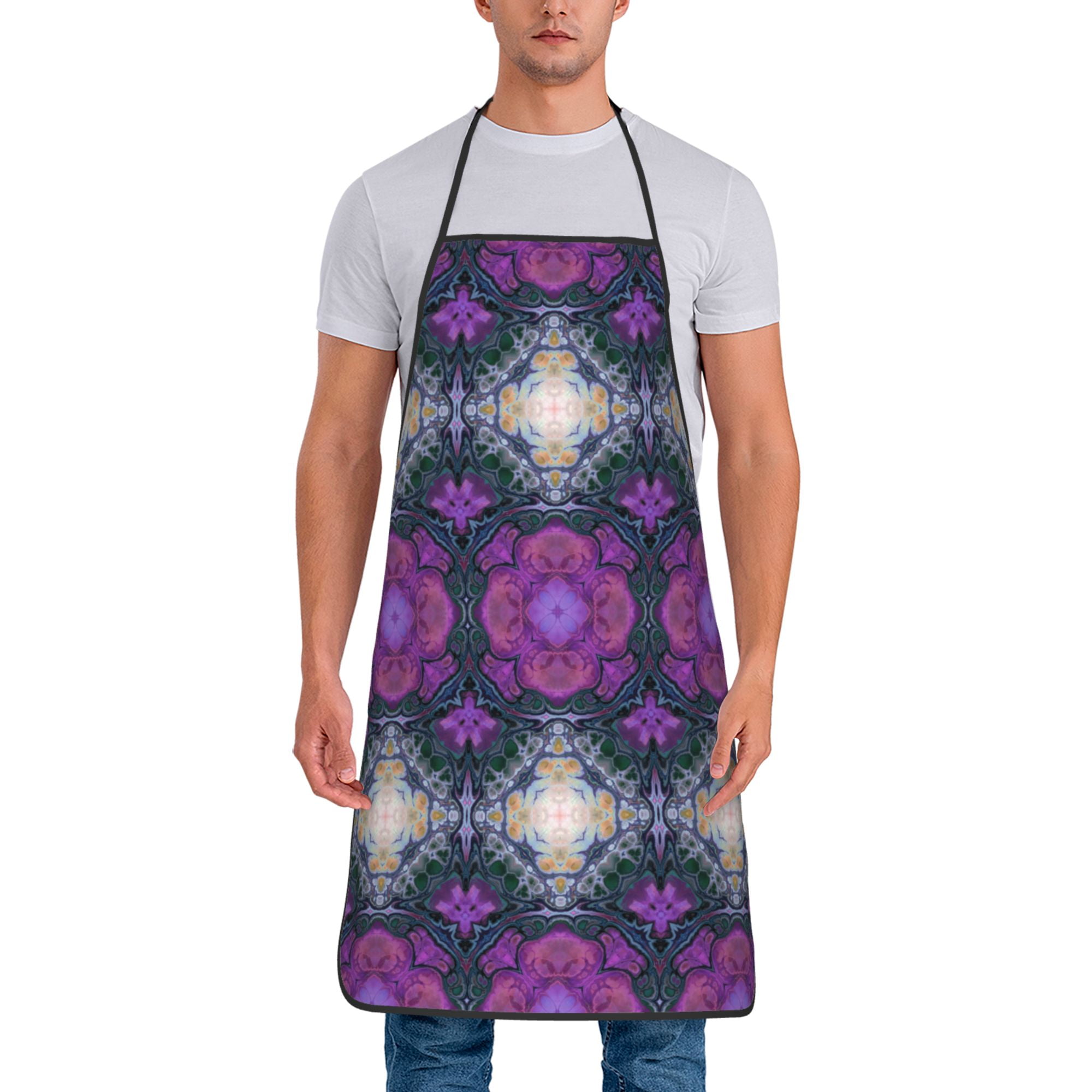 Kitchen Aprons Vintage Decorative Pattern Background Apron For Cooking ...