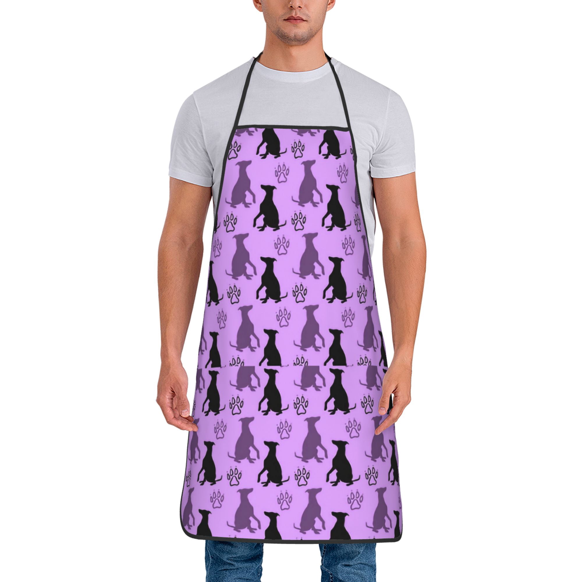 Kitchen Aprons Whippet Shadows Purple Apron For Cooking Painting Bbq ...