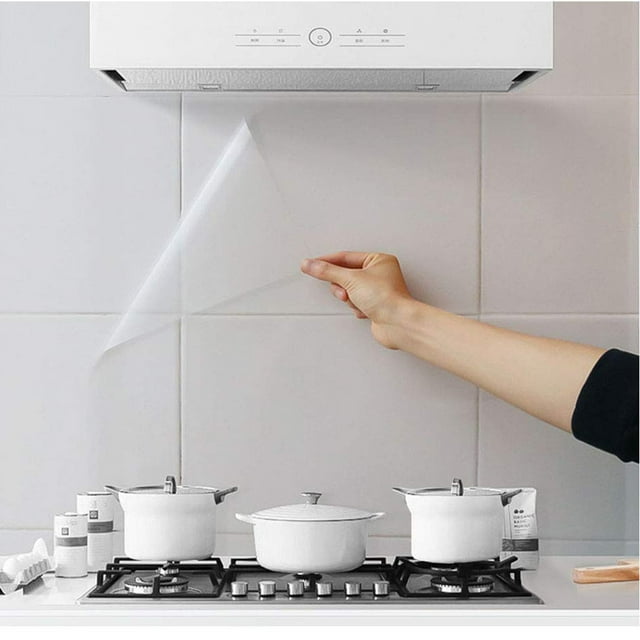 Kitchen Backsplash Wall Protector, Transparent Kitchen Oil Proof ...