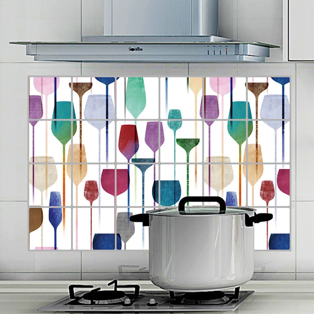 Kitchen Backsplash Wallpaper Peel and Stick Aluminum Foil Contact Paper ...