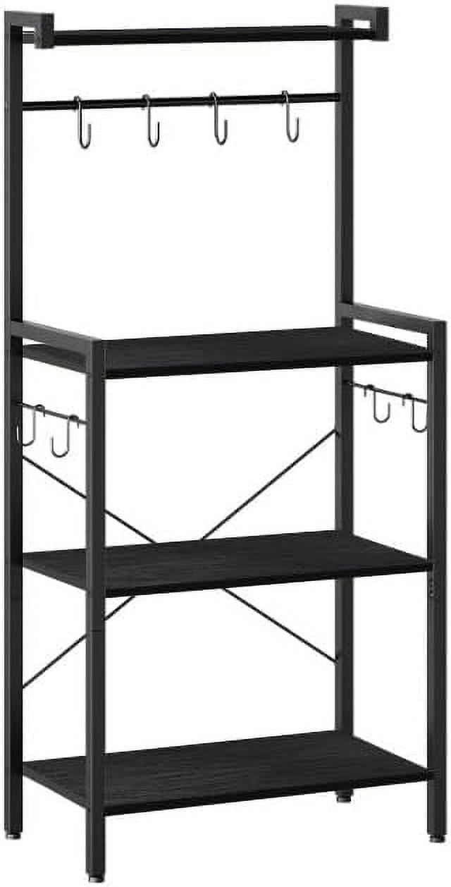 Bakers Rack with Storage, 4-Tier Coffee Bar Station, Microwave Stand ...