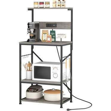 Tribesigns Kitchen Bakers Rack with Power Outlets, 5 Tier Microwave ...