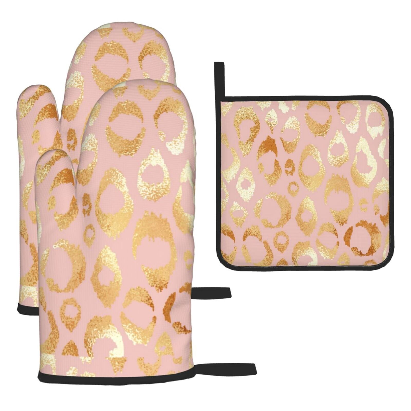 Kitchen Baking 3 Piece Set Microwave Heat Proof Hand Set Oven Mitts For ...