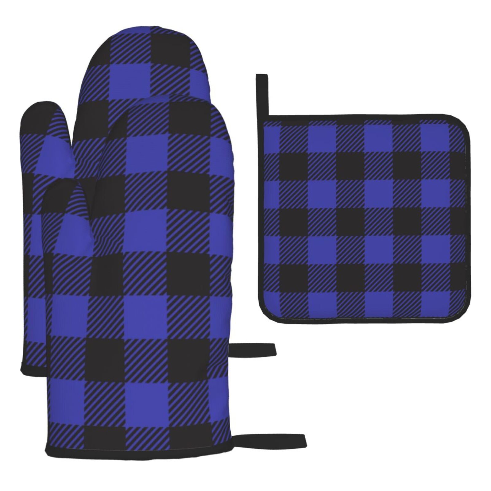 Kitchen Baking 3 Piece Set Microwave Heat Proof Hand Set Oven Mitts For ...