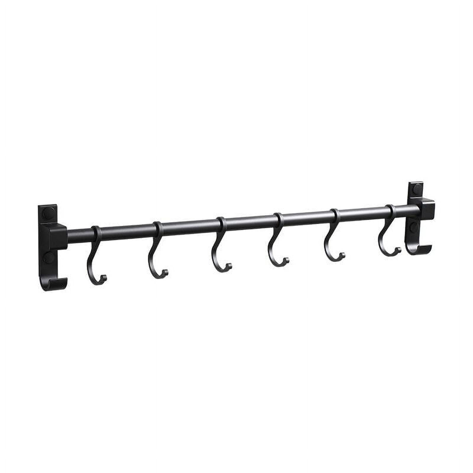 Kitchen Bar Aluminum Wall Bar Door Kitchen Utensils With 6 Hooks For ...