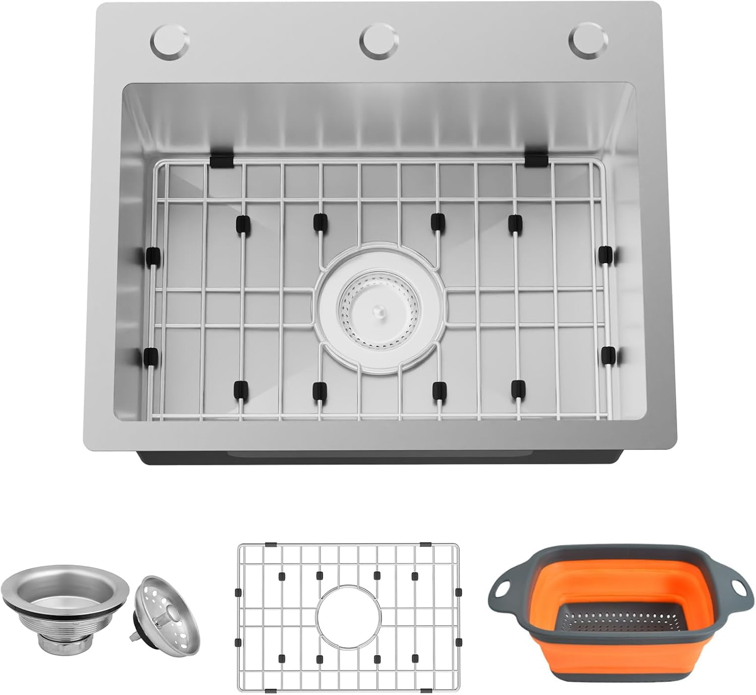 Kitchen & Bar Sink 19.7x15.7Inch Stainless Drop In Small Kitchen&Bar ...