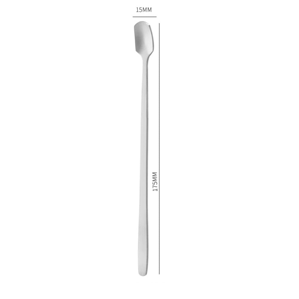 Kitchen Bar Tea Long Handle Stainless Steel Coffee Stirrers Milk Spoon ...