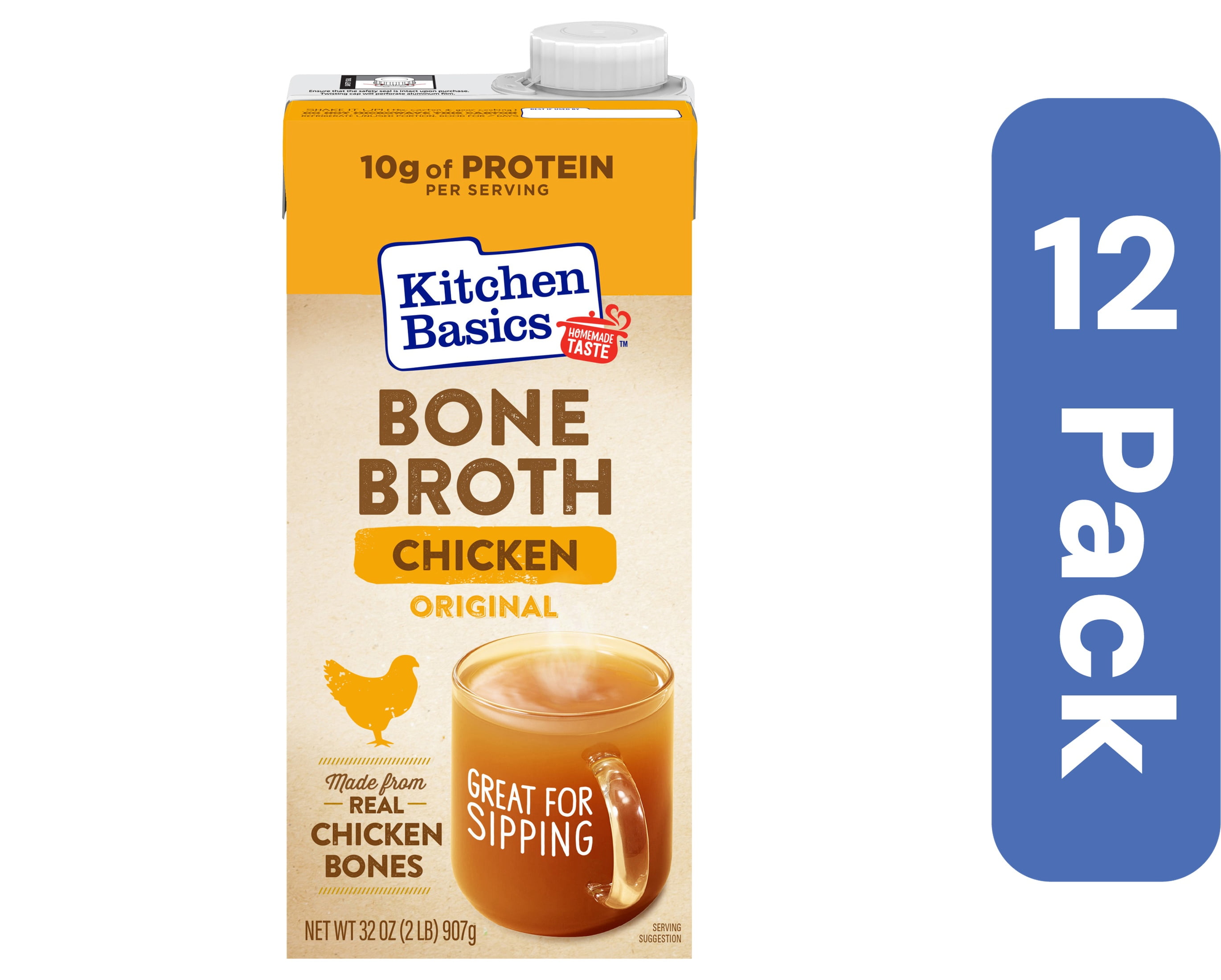 Kitchen Basics Broth Bone Chicken 32 oz (Pack Of 12) - Walmart.com
