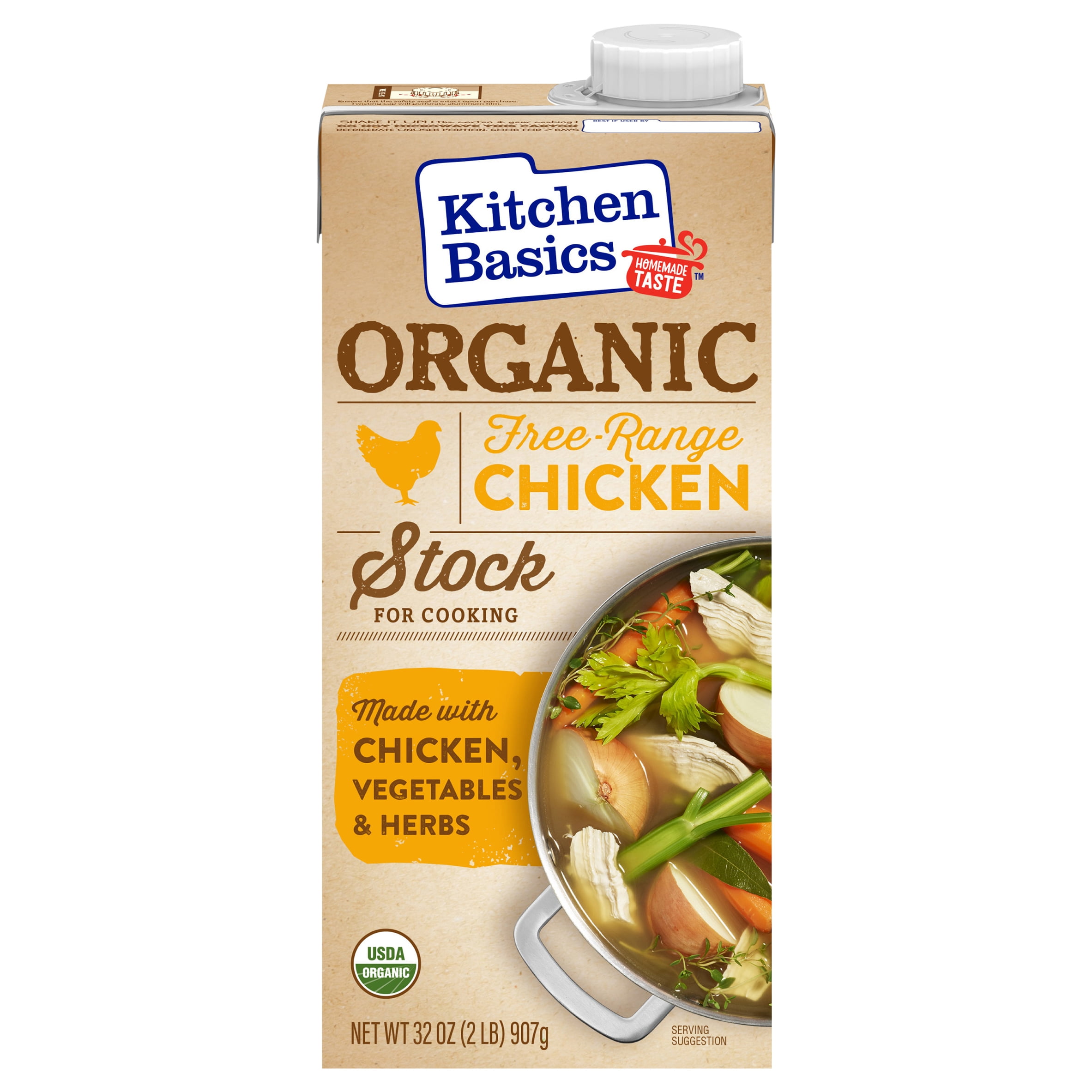 Kitchen Basics Broth Free-Range Chicken Organic 32 oz (Pack Of 12 ...