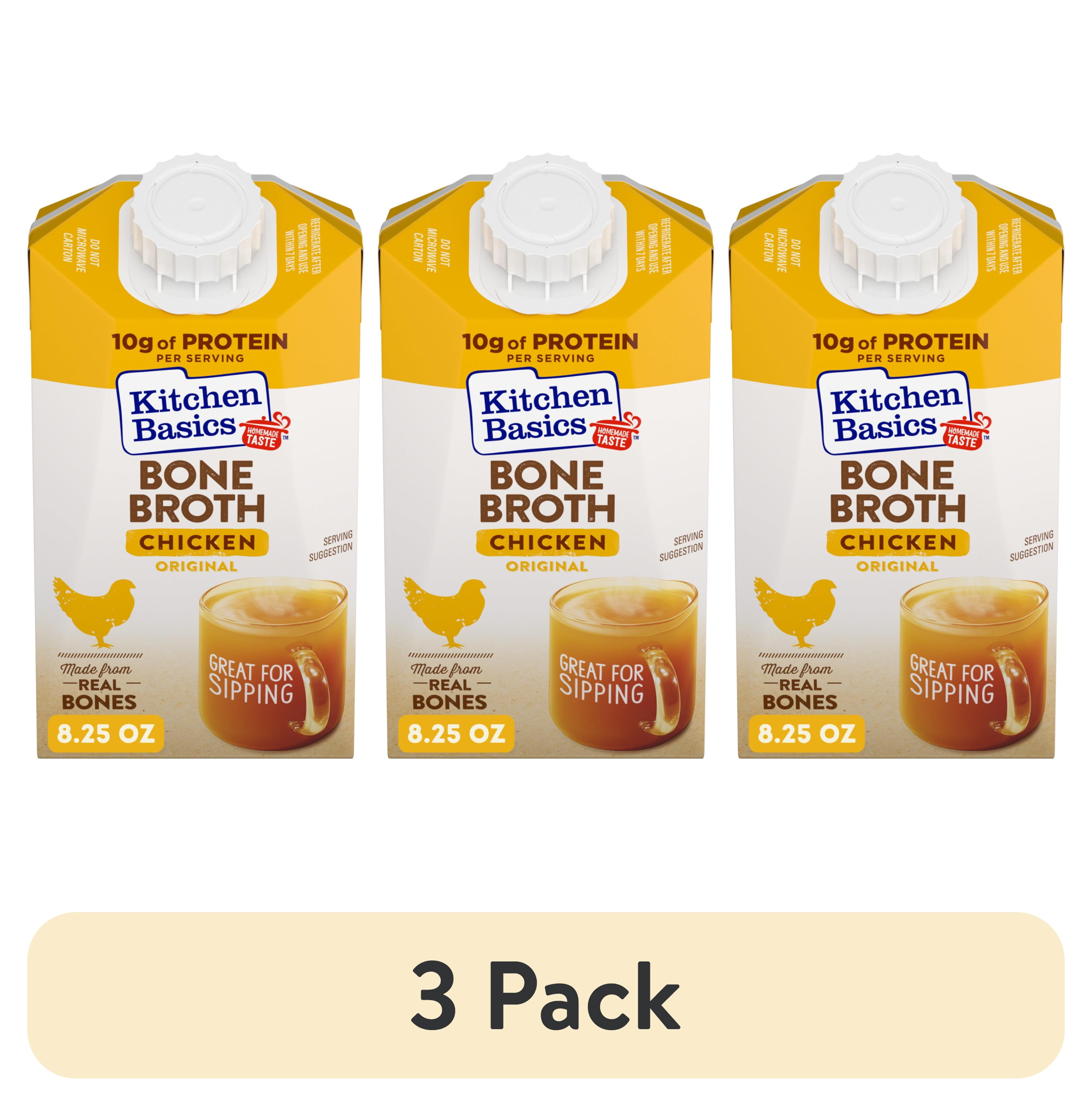 (3 pack) Kitchen Basics Chicken Bone Broth, 8.25 oz Carton - Walmart.com