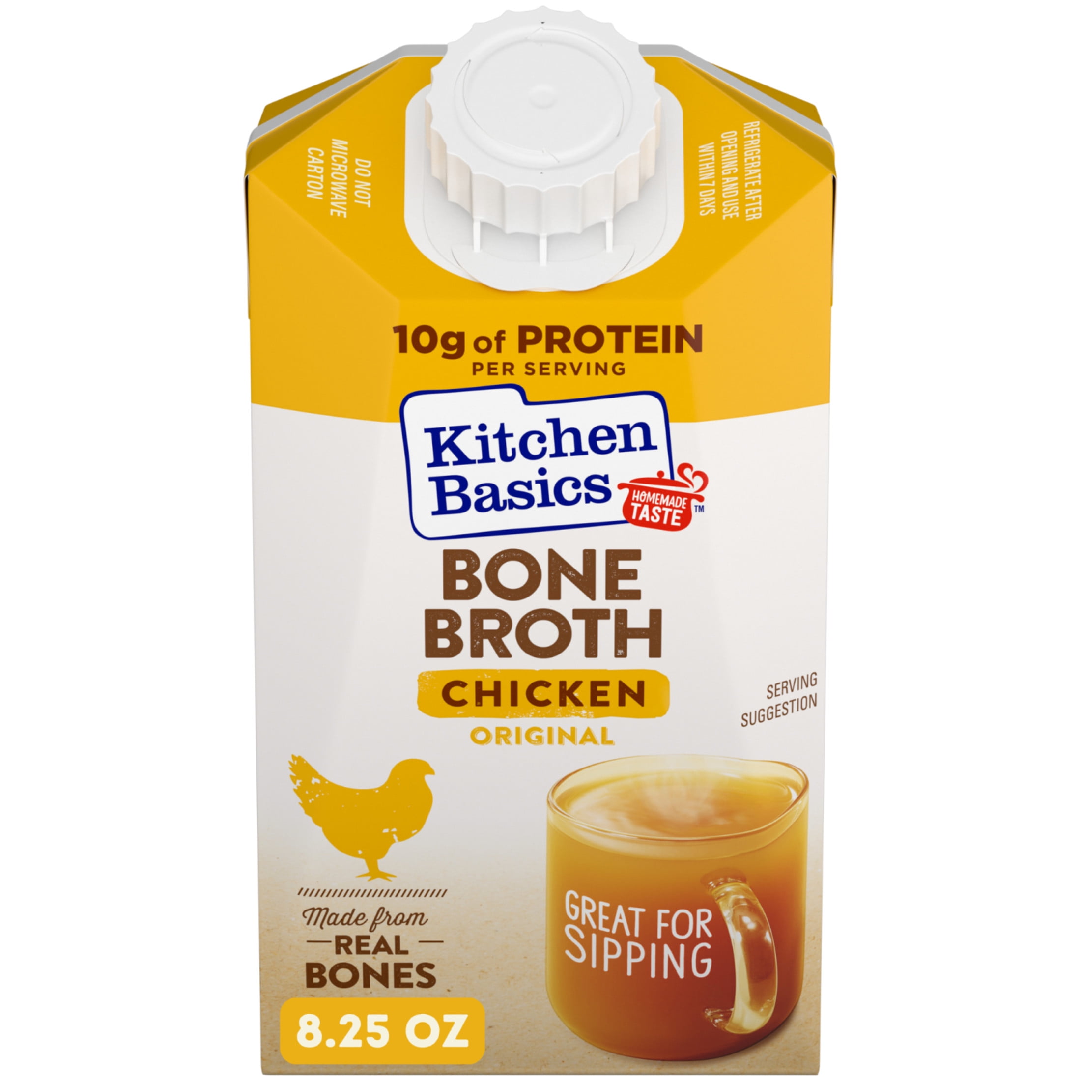 Kitchen Basics Chicken Bone Broth, 8.25 oz Carton - Walmart.com