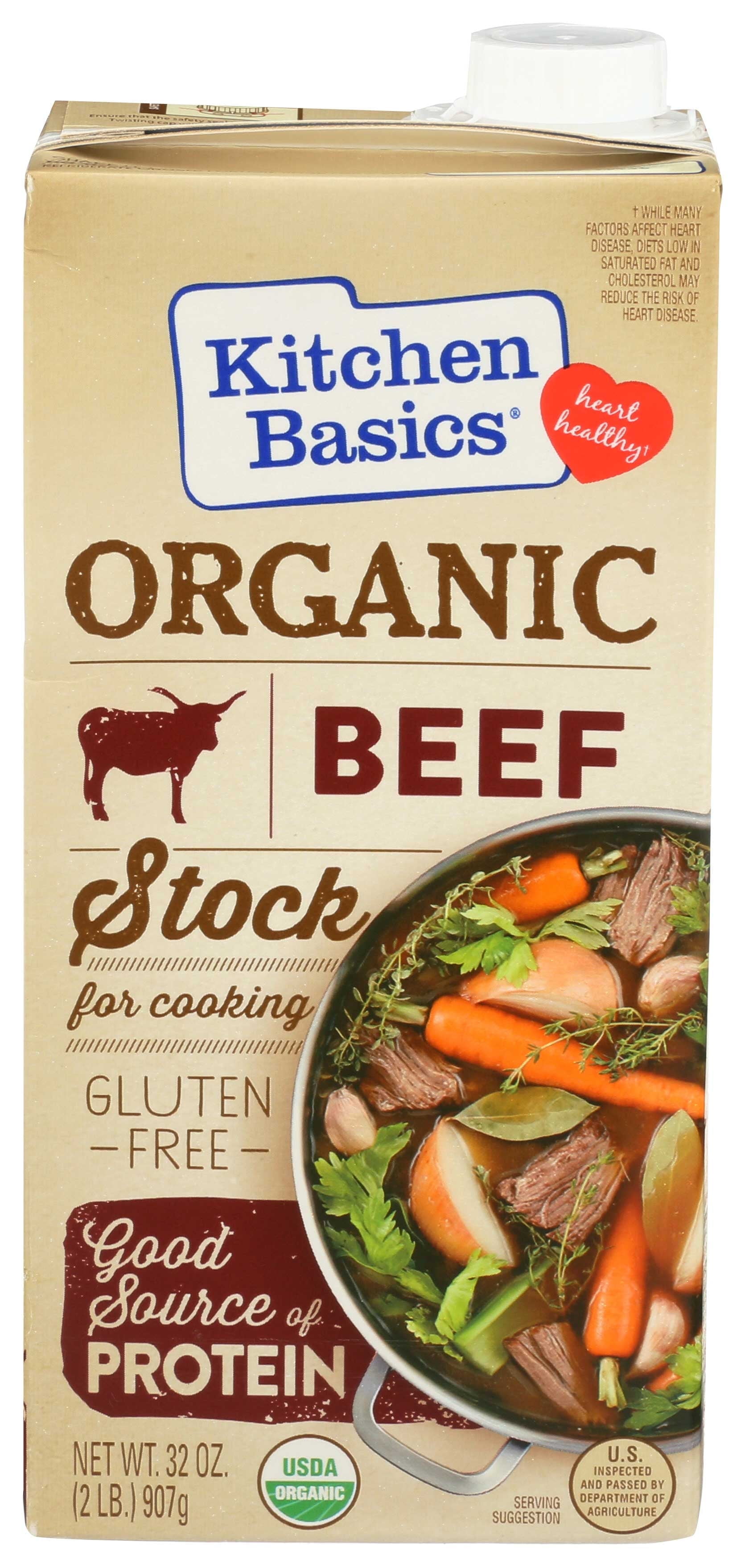 Kitchen Basics Organic Beef Stock Gluten Free - 32 fl oz Pack of 4 ...