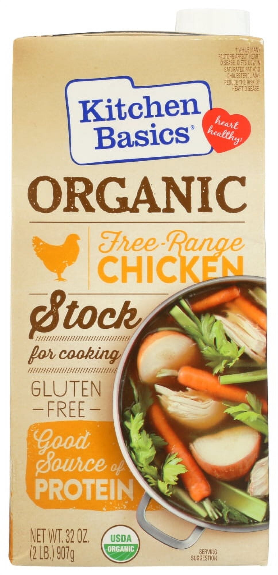 Kitchen Basics Organic Free Rande Chicken Stock For Cooking, 32 Fz ...