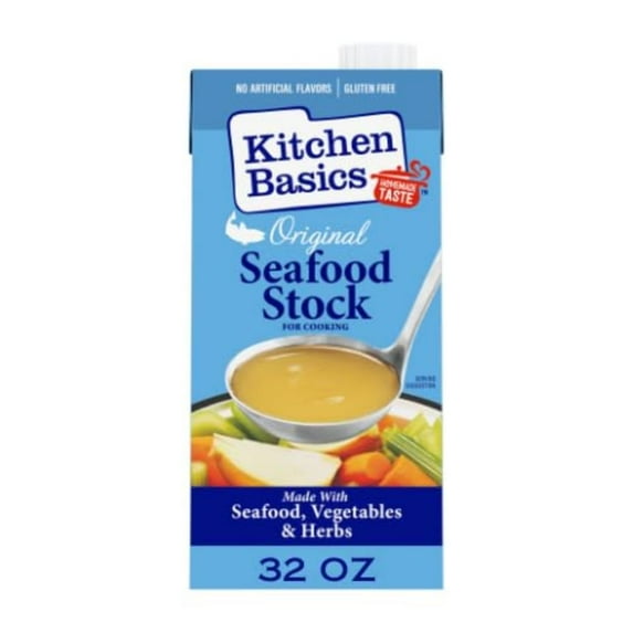 Kitchen Basics Original Seafood Stock, 32 fl oz, Gluten-Free Broth for ...