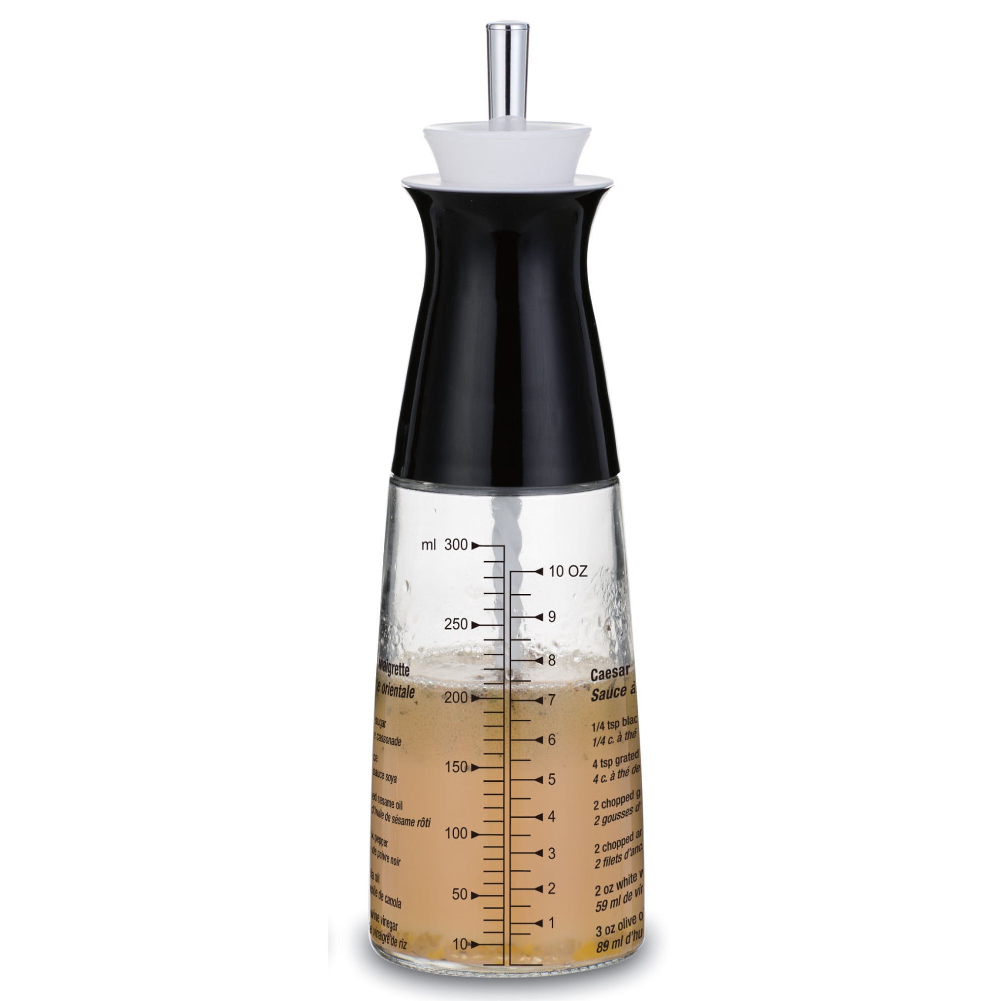 KB KITCHEN BASICS Salad Dressing Cruet 300ml/10oz - Refillable Glass ...