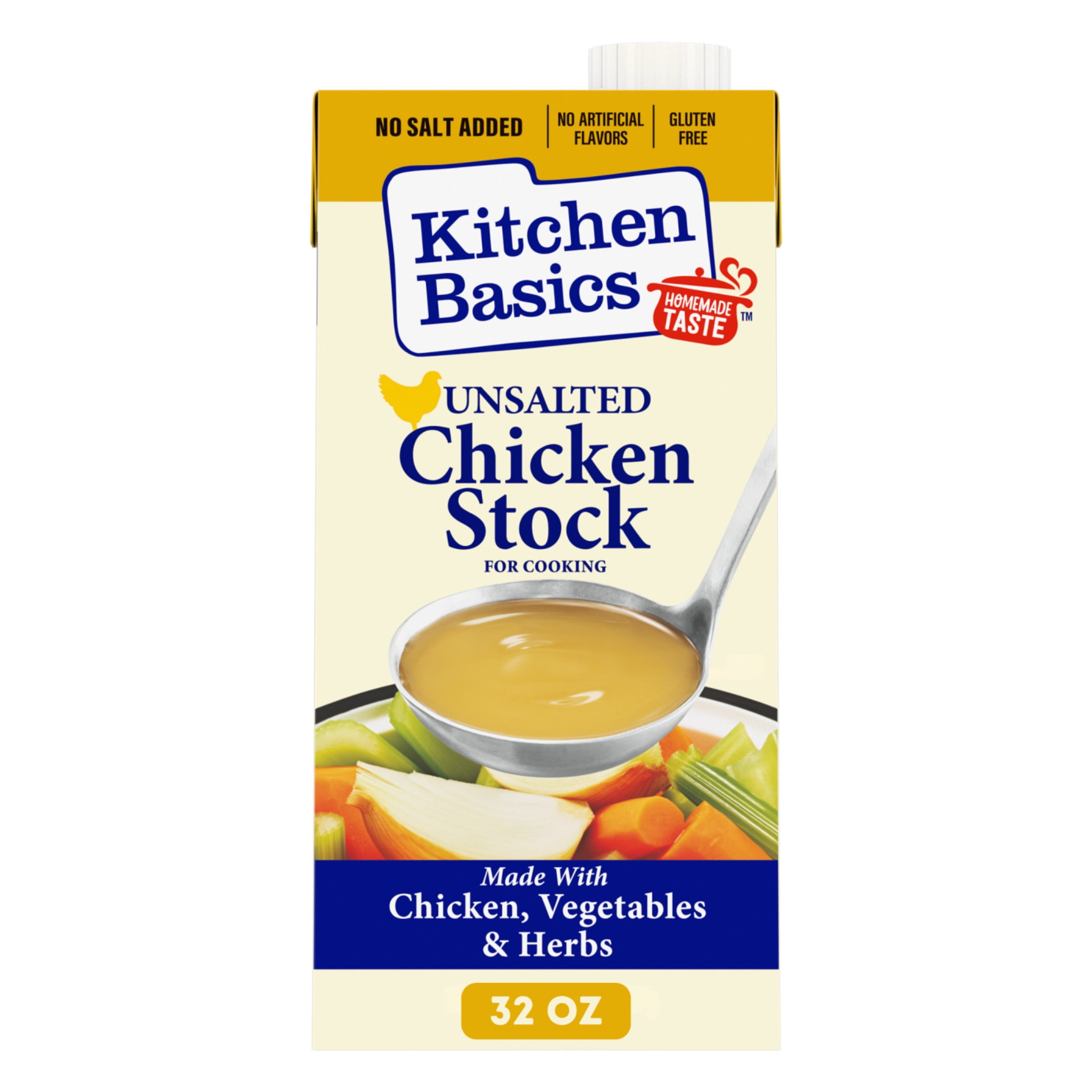 Kitchen Basics Unsalted Chicken Stock, 32 oz Carton - Walmart Business ...